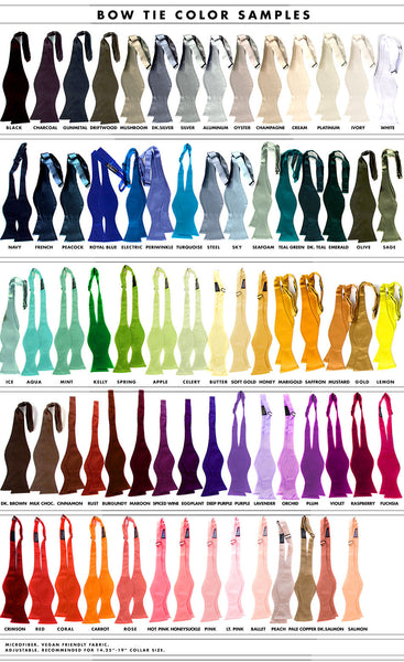 coloured bow ties