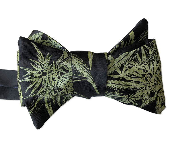 Cannabis Print Bow Tie, Marijuana Bow