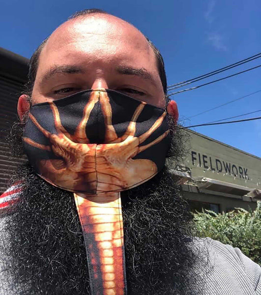 Face Hugger Mask. Aliens-inspired, adjustable fabric face cover ...