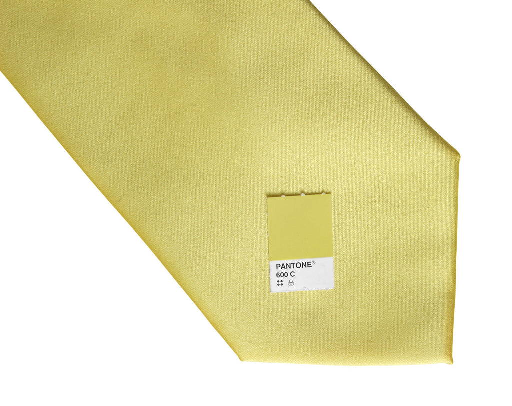 solid light yellow tie