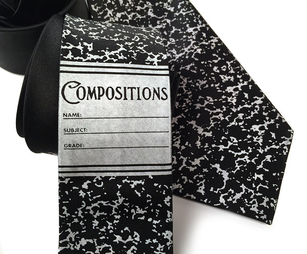 Composition Book Necktie, notebook cover tie