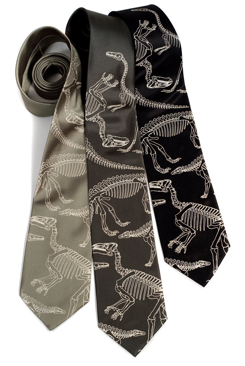 Dinosaur Bones Necktie. Paleontology tie. Dinosaur Bones Necktie. Paleontology tie.