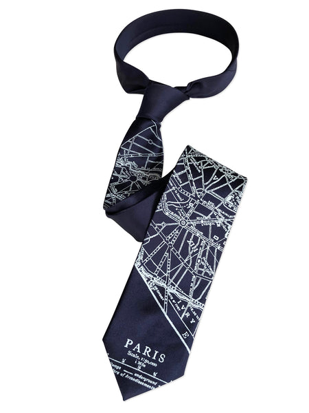 Paris Map Necktie. French Map Tie, by Cyberoptix