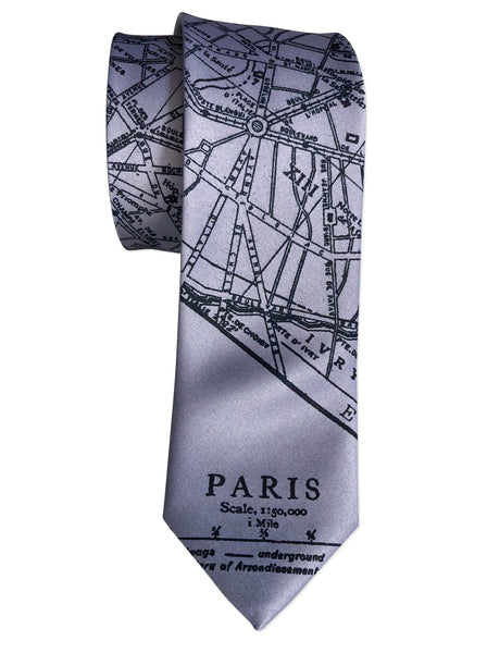 Paris Map Necktie. French Map Tie, by Cyberoptix