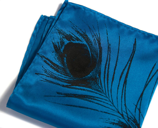 Peacock Feather Pocket Square – Cyberoptix TieLab