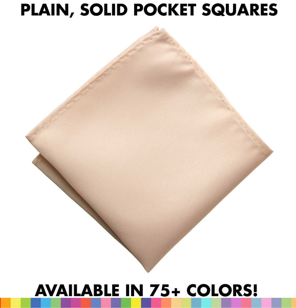 Solid Color Pocket Squares. Plain, No Print