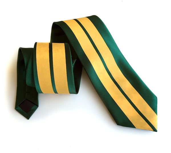 Racing Stripes: British Racing Green Silk Necktie – Cyberoptix TieLab