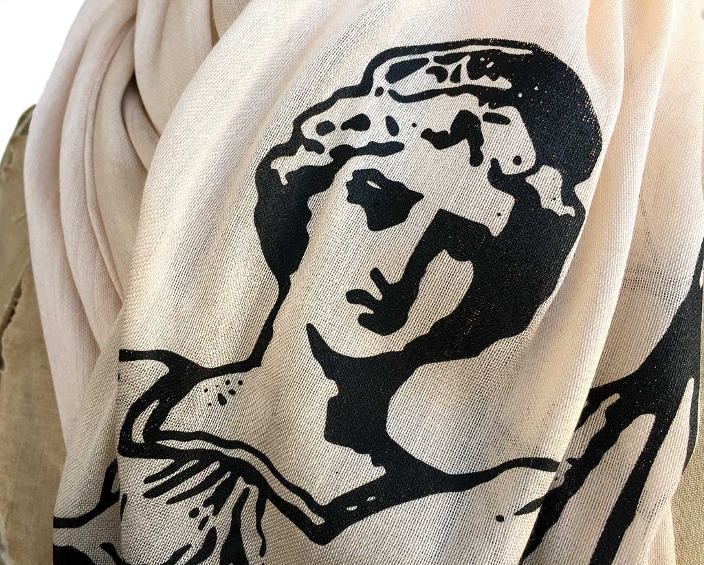 Scales of Justice Scarf, Luxe Weight Pashmina. Lawyer gift.