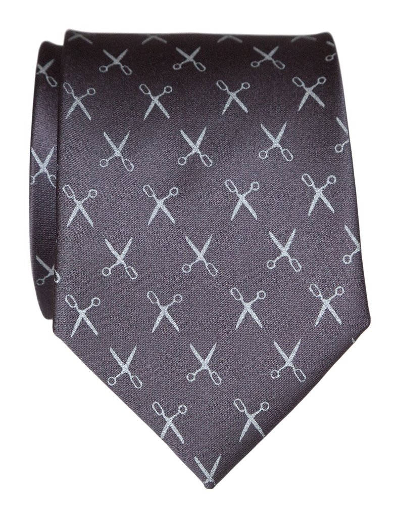 Scissors Print Necktie. Tiny scissors pattern mens tie